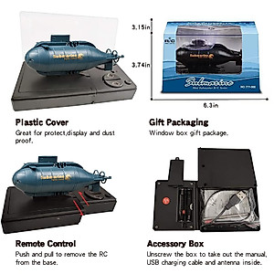 YEIBOBO ! 6 Channels Mini RC Submarine Toy (Black)