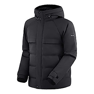 Orolay Men's Down Jacket with Adjustable Hood Black XX-Large