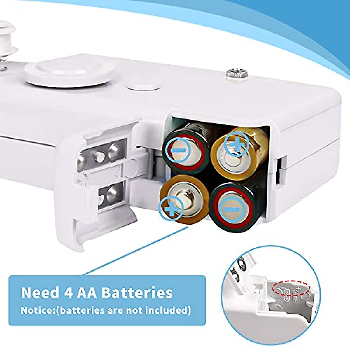 Handheld Sewing Machine Mini Portable Sewing Tool More Friendly to the Handicapped Easy-to-operate Portable DIY for Beginners for Home/Travel User (battery not included）