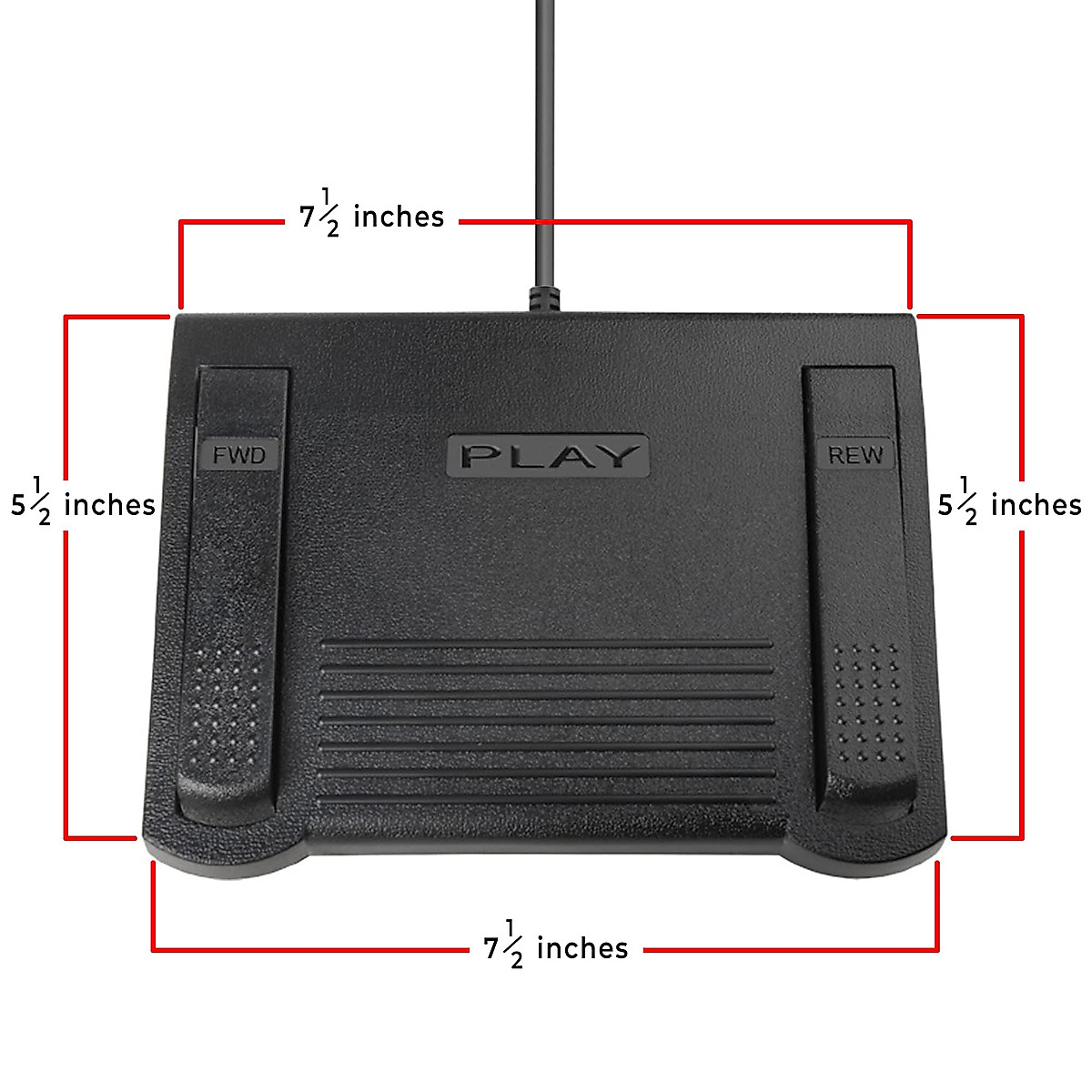 ECS-IN-USB-1 Foot Pedal Transcription Foot Control, Infinity, Ergonomic - Effortless Transcribing & Dictation, Transcribe & Dictate with Ease