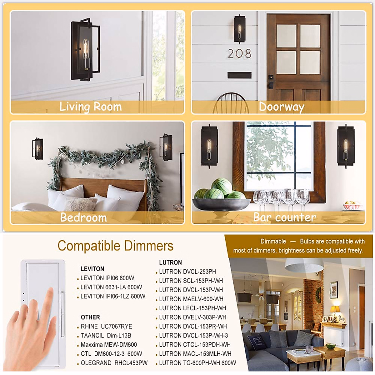 Frosted T6 LED Bulbs, 4W E12 Edison Light Bulbs Soft White 3000K,400lm, 40W Candelabra Incandescent Bulbs Equivalent Vintage LED Filament Edison Candle Bulb with Decorative, 6Pack.