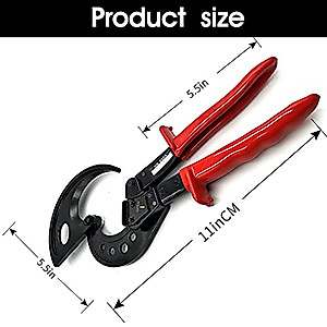 Ratcheting Cable Cutter, 400mm2 Aluminum Copper Wire Cutters for Cutting electrical wire as Ratchet Wire Cutters (400mm2)