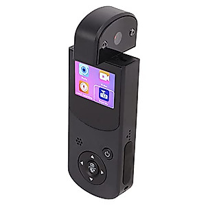 Handheld DV Camera, Rotatable 1.5 Inch Color Screen Micro Digital Video Recorder with 14 Inch Interface for VLOG Recording (Black)