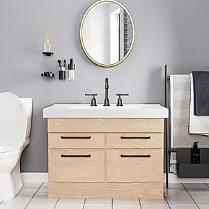 Classical 8 inch Bathroom Faucet, Bathroom faucets for Sink 3 Holes, Widespread Brushed Nickel Bathroom Faucet with Pop Up Drain and cUPC Lead-Free Hose (Oil Rubbed Bronze 1 Packs)