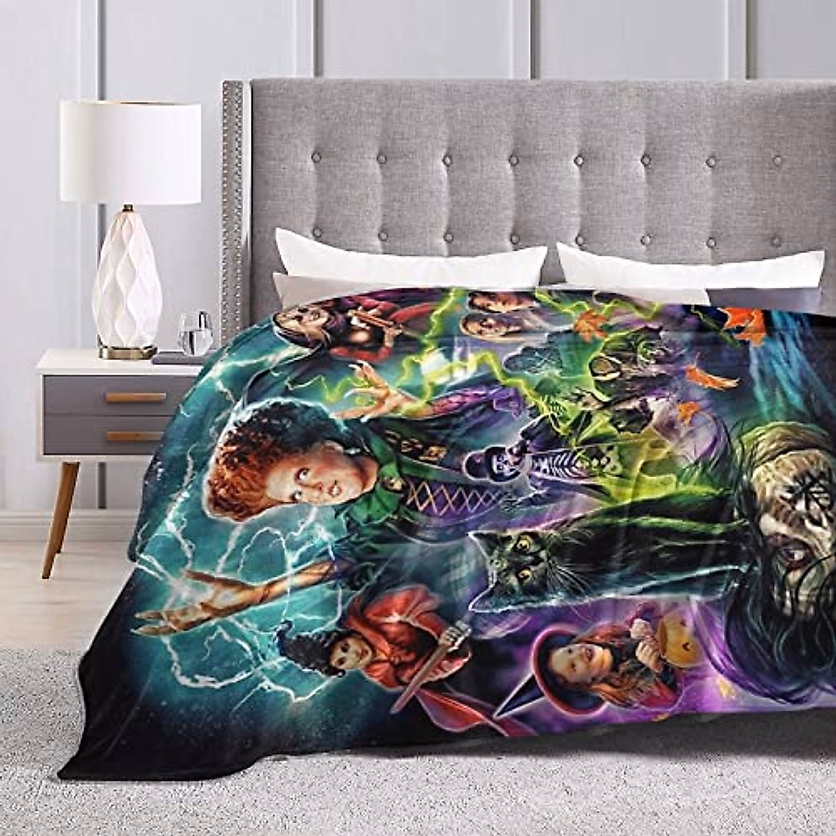 Niubai Halloween Blanket Cartoon Blanket Flannel Fleece Blanket Ultra Soft Lightweight Throw Blanket for Bed Couch Living Room 60''X50''