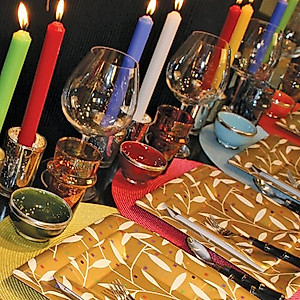 Caspari Straight Taper Candles in Silver - 2 Per Package