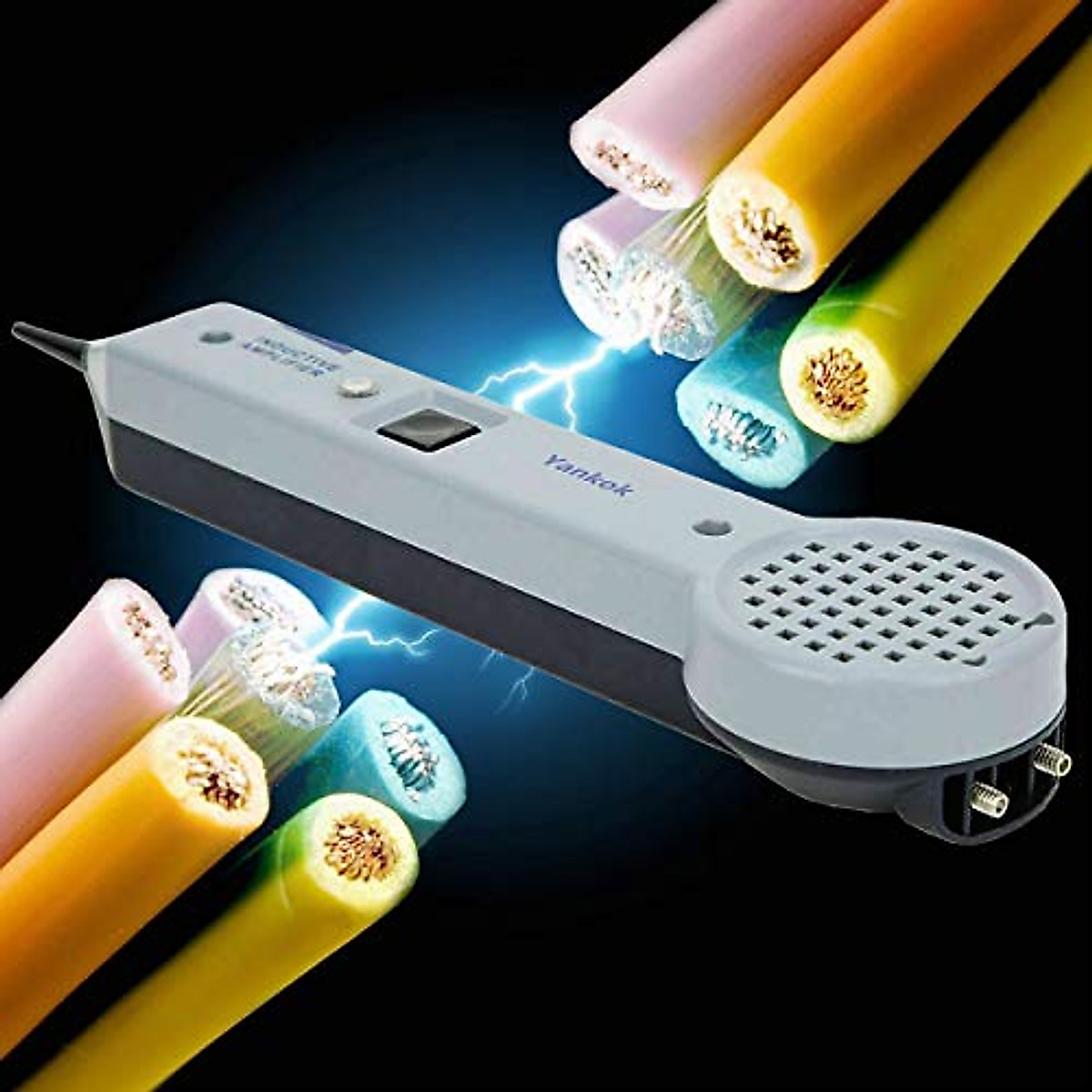 Yankok [200EP Tone Probe w/ 77HP Generator Kit] Inductive Amplifier Wire Cable Tracer to Locate Single Conductors and Cables Integrated LED Flashlight (Includes Headset Jack and User Manual)