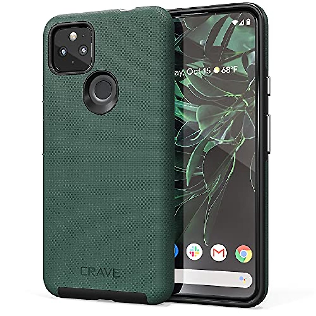 Crave Dual Guard for Pixel 5a Case, Shockproof Protection Dual Layer Case for Google Pixel 5a 5G - Forest Green