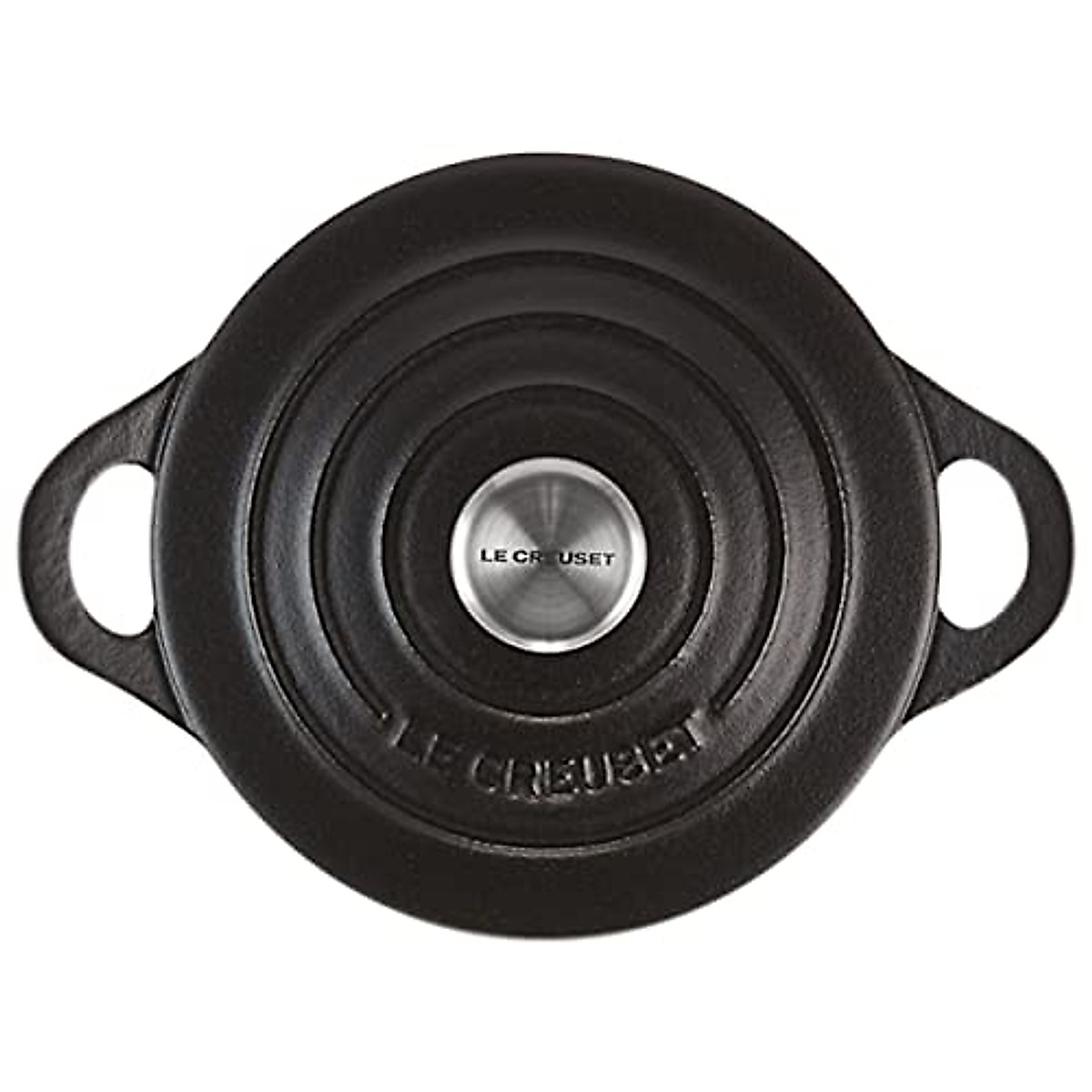 Le Creuset Enameled Cast Iron Mini Cocotte with Lid, 1/3 qt., Licorice, Black