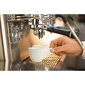 Stylusella 2.5 oz / 75 ml Pure White Ceramic Espresso Cups, Set of 2, Demitasse Espresso Mugs, SSE-114-16