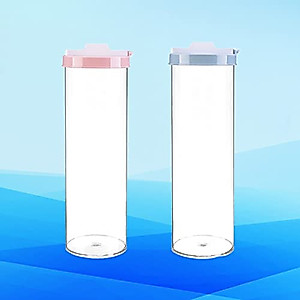 UPKOCH 2pcs Canister Home with Food Noodle and Creative Round for Cereal Kitchen Color Lids Nuts Noodles Dry Containers Canisters Spices Large Assorted Circular Organizer Organization