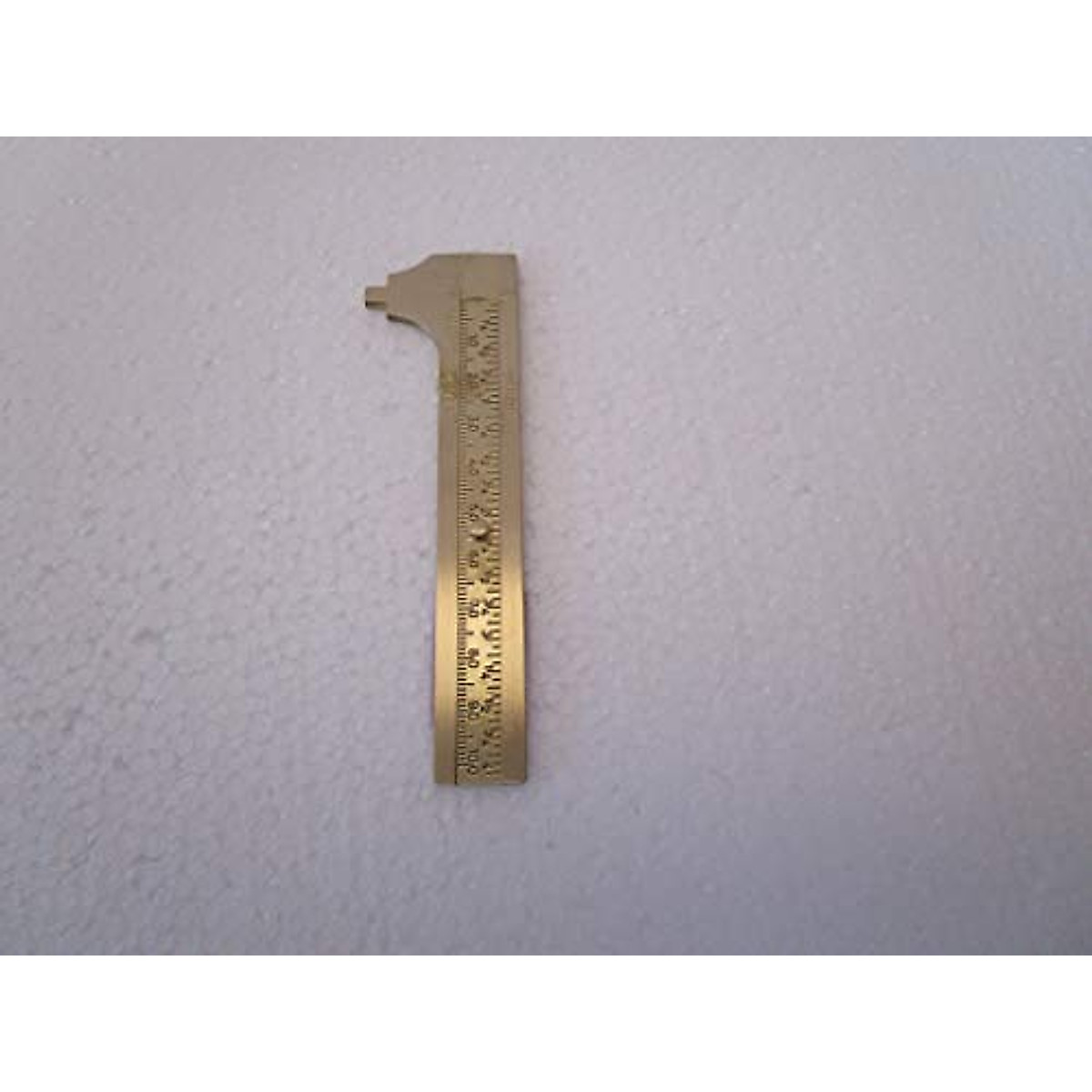 Handy Sliding Gauge Brass Vernier Caliper Ruler Measuring Tool Double Scales mm/inch Mini Brass Pocket Ruler : (100mm)