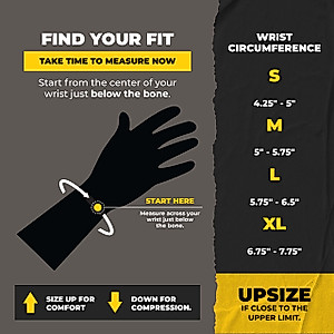 CopperJoint Compression Wrist Support – Copper Infused Bands Support Improved Circulation, Recovery, Help Relieve Stiff & Sore Muscles - 1 Pair (Large)