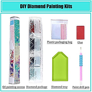 cupmod 5D Diamond Painting Kits for Adults, Giraffe Full Drill Round Crystal Rhinestone Diamond Art Gem Painting，Diamond Painting Animals for Home Wall Decor 11.7x15.8 inch
