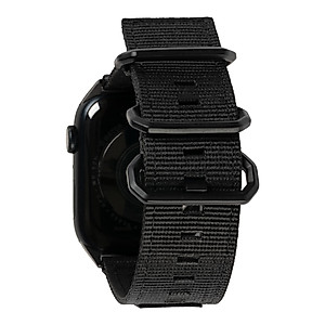 URBAN ARMOR GEAR UAG Compatible with Apple Watch Band 49/45/44/42mm for iWatch Series Ultra 2/9/Ultra/SE2/8/1-7/SE Nato Eco Graphite/Black (New Edition) Nylon Sport Adjustable Replacement Strap