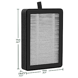 4 Pack LV-H128 Replacement Filter Compatible with LEVOIT LV-H128 / PUURVSAS (HM669A) / ROVACS (RV60) Purifiers, 3-in1 HEPA Filter, Activated Carbon Filter and Pre-Filter