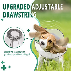 Supet Dog Cone Collar for Large Dogs, E Collar Cone for Dogs After Surgery, Adjustable Dog Head Cone to Stop Licking, Comfortable Pet Recovery Collar, Elizabethan Collar, Dog Surgery Cone (XL)