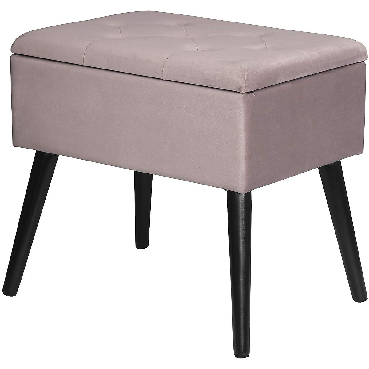 YHBM Storage Bench Chest Padded Footstool Linen Pouffe Chair Light Bed End Shoe Children Toy Box Stool Milking Stool Grey (Color : Rosa)
