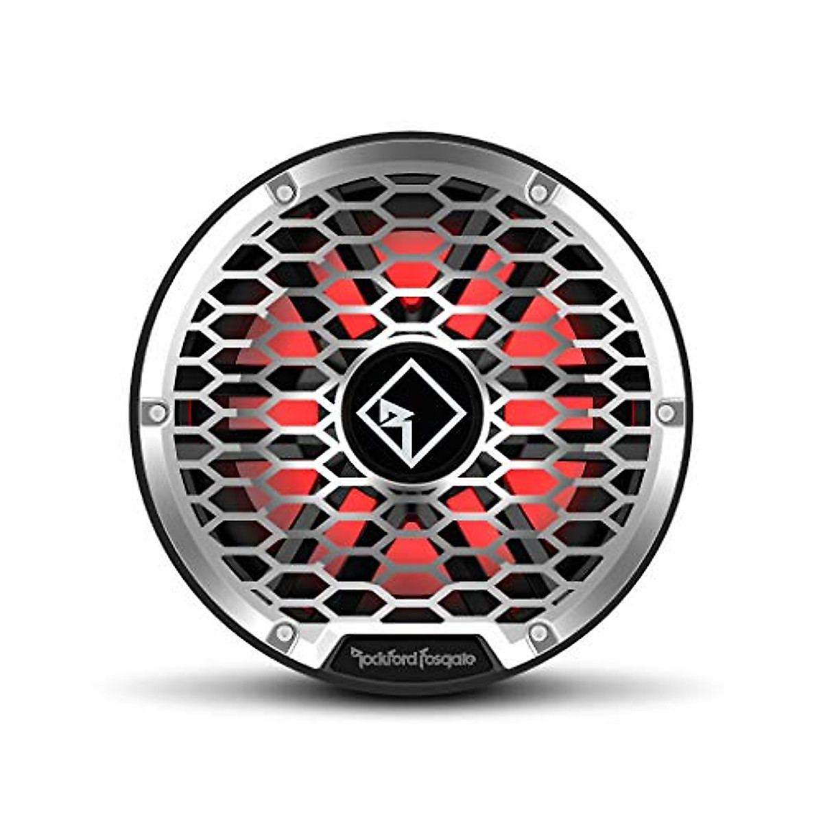 Rockford Fosgate M2D4-10IB Color Optix 10" DVC 4-Ohm Infinite Baffle Multicolor LED Lighted Marine Subwoofer - Black/Stainless