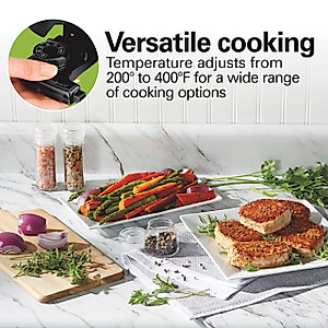 Hamilton Beach Electric Skillet with PFAS-Free Durathon Ceramic Coating, Removable 12x15” Pan, Adjustable Temperature, Reversible Design, Tempered Glass Lid, Black Nonstick Surface (38531)