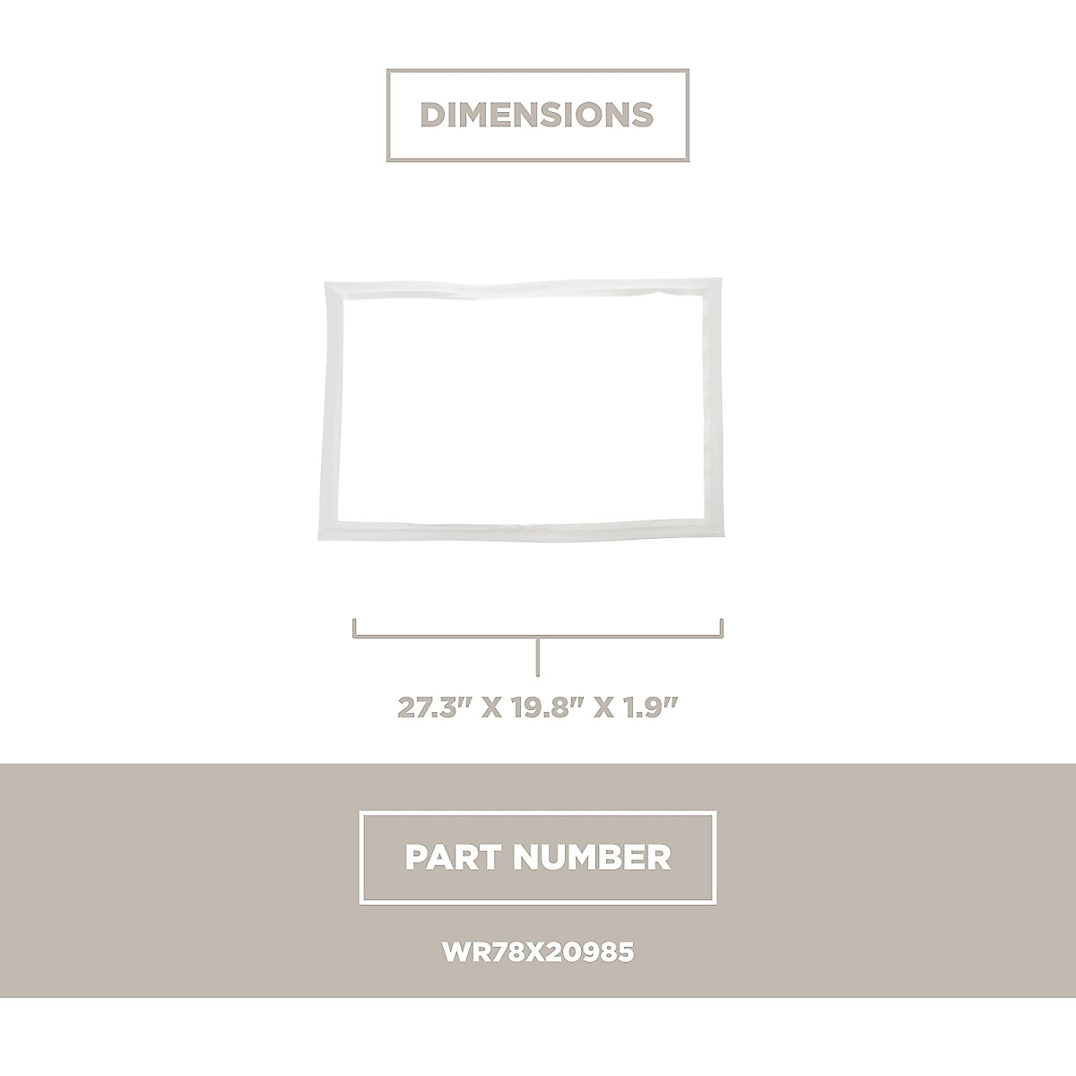 GE Appliances WR78X20985 Refrigerator Freezer Door Gasket
