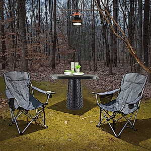 maliven Portable Folding Table and Stool 2 in 1, Lightweight Collapsible Table for Camping Picnic Beach, Small Foldable Table for Party