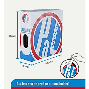 PRINTALOT PETG 3D Printer Filament, Dimensional Accuracy +/- 0.03 mm, 1 kg Spool, 1.75 mm, Translucent RED