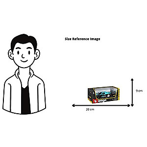 Bburago 1:24 Scale Race Maserati MC12 Model Car (Black/Blue)