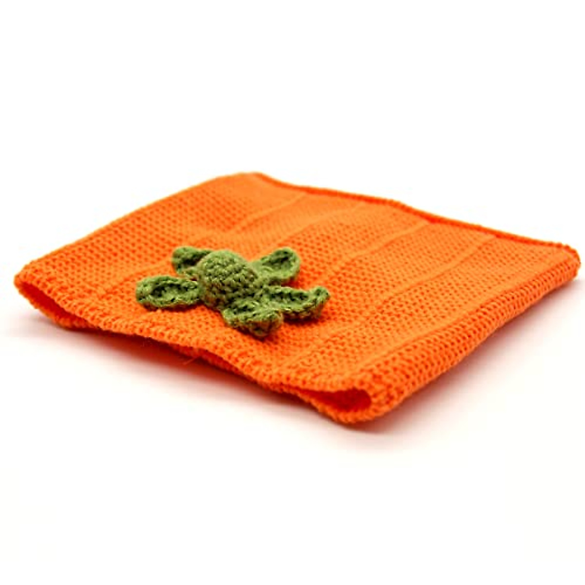 cyeollo Dog Pumpkin Costume Funny Dog Snood Knitted No Flap Ear Wrap Hood for Pets Small Dog Halloween Costumes