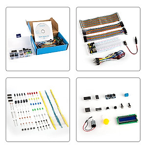 REXQualis Super Starter Kit for Raspberry Pi 4 B 3 B+ with Detailed Tutorials, Support Python C,Learn Electronics and Programming for Raspberry Pi Beginners
