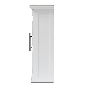 Baxton Studio Turner White Finished Wood 2-Door Bathroom Wall Storage Cabinet