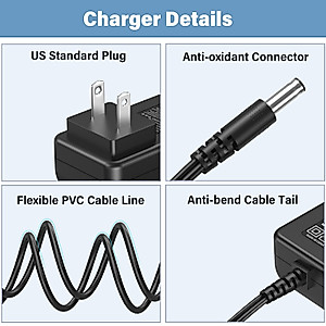 5V Power Cord Fit for Ryobi Drill HP44L HP34L CSD41 BC-336 720217006 720217005 Replacement Charger AC DC Adapter Compatible with Ryobi Drill HP44L with UL, 4V Compatible