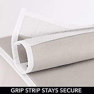 mDesign Long Fabric Hanging Organizer, Over Closet Rod Storage, 12 Shelves/Side Pockets for Nursery Bedroom Organization - Hold Clothes, Linens, Toys, Accessories - Jane Collection - Light Gray/White