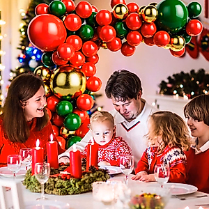 DIY Balloon Arch Kit Red Green and Gold Balloon Garland for Birthday Baby Shower Wedding Graduation Christmas Party Decoration