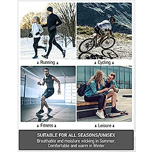 Airacker Ankle Athletic Running Socks Cushioned Breathable Low Cut Sports Tab Socks for Men and Women (6 Pairs)