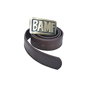 DAZCOS Adjustable Brown Cosplay Belt with Bronze (Brown Style1)