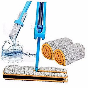 Floor Cleaner Mop 2pcs Floor Cleaner mop Floor mops Cleaning mops Push mop Cloth dust Cloth Double Sided mop Cloth mop Accessories Cleaning Tool Cleaning Cloth Flat