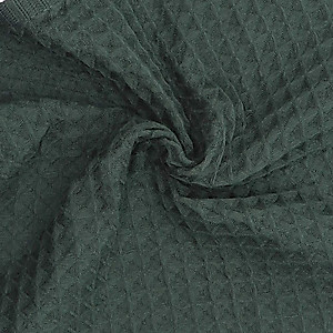 GQZLUCK 100% Natural Cotton Kitchen Towels Dish Towels Classic Waffle Weave Dish Cloths, Soft Ultra Absorbent Kitchen Hand Towel, Fast Drying Lightweight Washcloth, Set of 6 (Blackish Green)