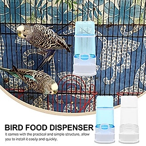 PATKAW Pigeon Supplies 2 Pcs Automatic Bird Feeders Parrot Water Dispenser Hanging Food Water Bowl Bottle for Pet Parrot Budgie Lovebirds Cockatiel Cage Supplies Bird Water Dispenser