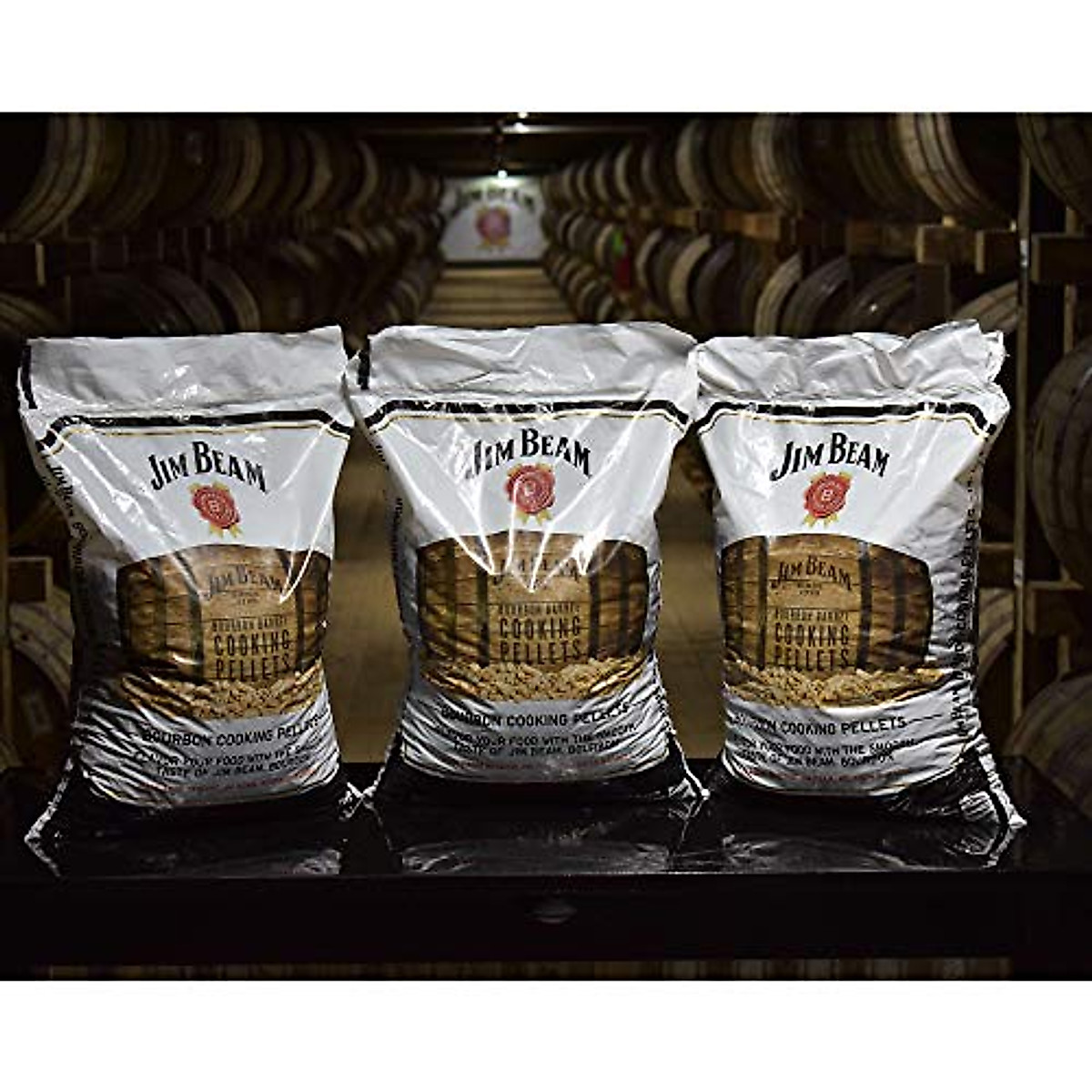 Ol' Hick Cooking Pellets 20 Pounds Barbecue Genuine Jim Beam Bourbon Barrel Grilling Smoker Cooking Pellets Bag for Grilling and Smoking (2 Pack)