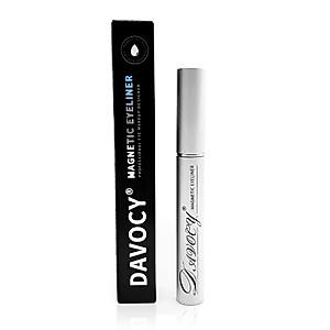 Davocy Magnetic Eyeliner for Magnetic Eyelashes, Strong Hold, Latex-Free, Waterproof Magnetic Eyeliner for Sensitive Eyes, No Glue Needed, Surper Large Capacity, 6ML 0.18OZ
