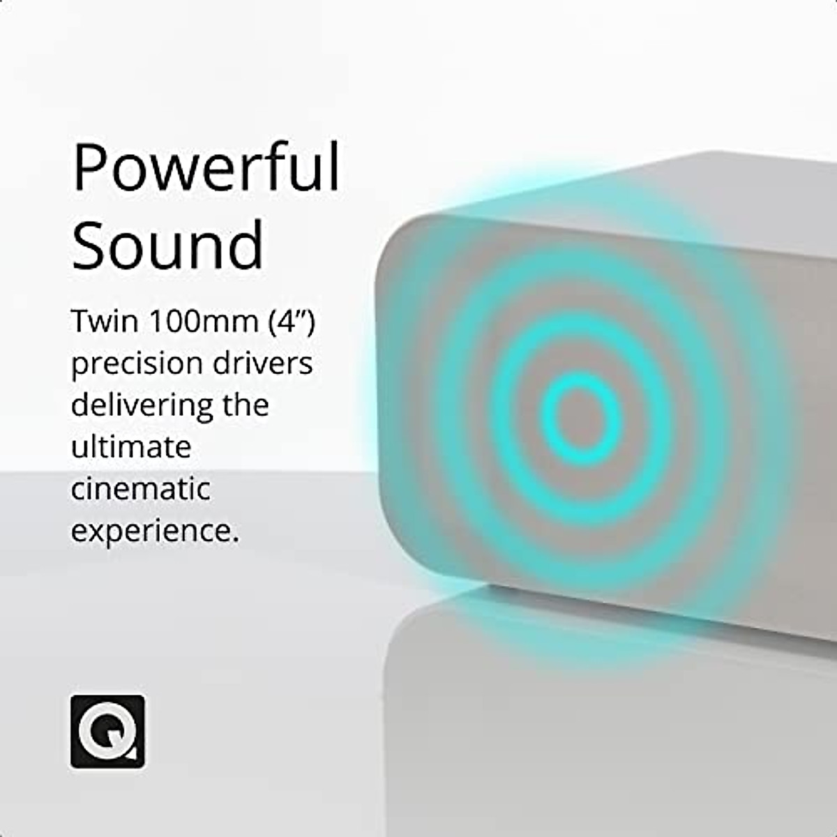 Q Acoustics 3090Ci Center Speaker Arctic White - 2-Way Reflex Enclosure Type, 2 x 4 Mid/Bass Driver, 1 x 0.9 Tweeter - Active Speakers/HiFi Speakers for Home Theater Sound System