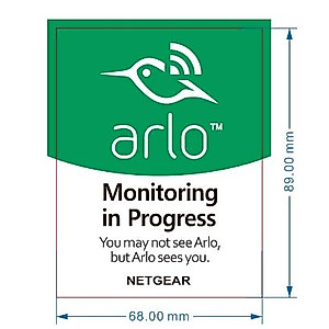 Arlo Yard Security Sign, 8 yr Weatherproof Reflective Aluminum Construction, 6 Window/Door Stickers by 3M Included