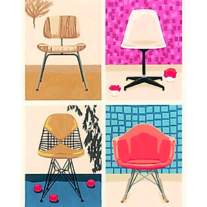 Ravensburger CreArt Eames Take a Seat Paint by Numbers Kit for Adults - Painting Arts and Crafts for Ages 12 and Up