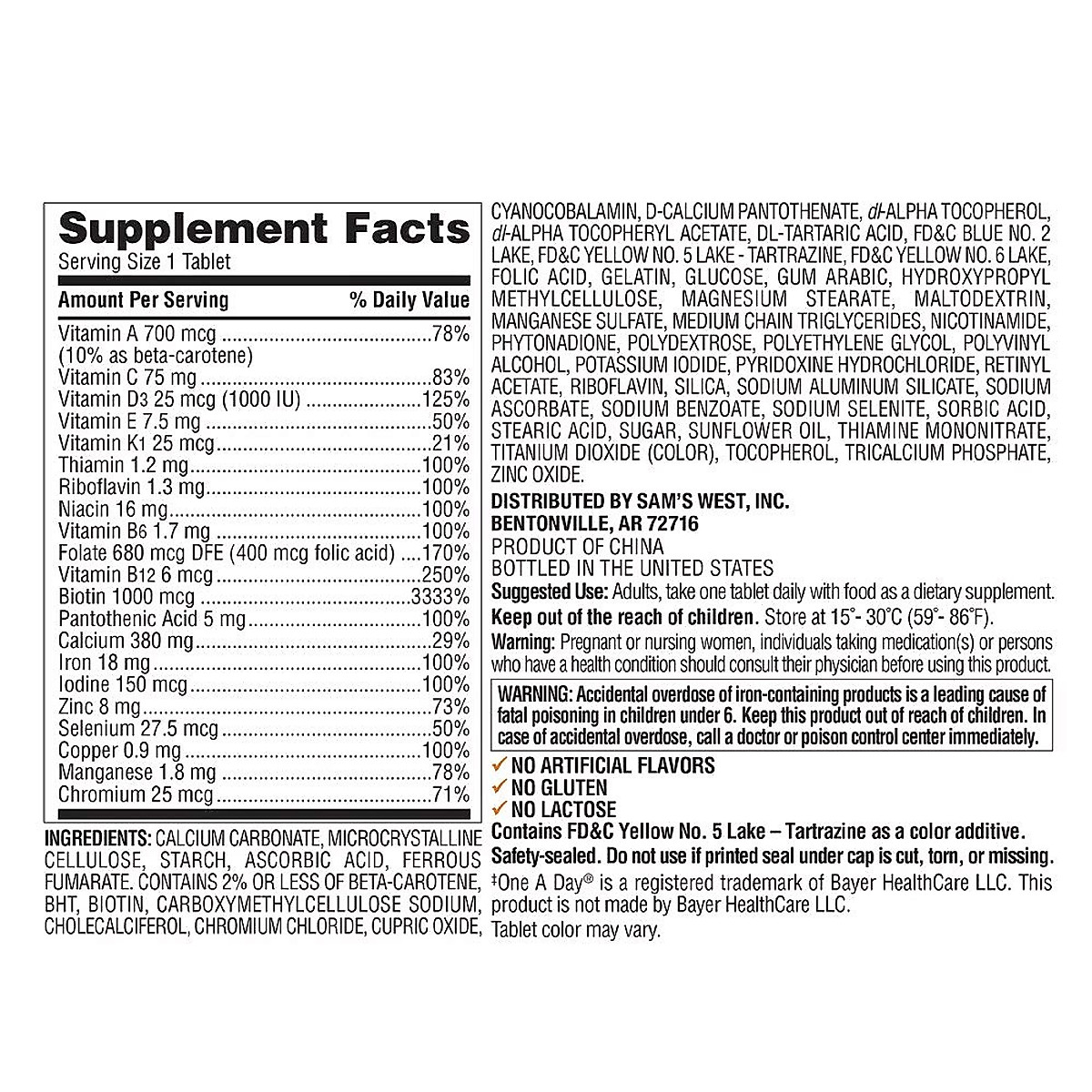 Members Mark Women's Daily Multivitamin (275 Count)