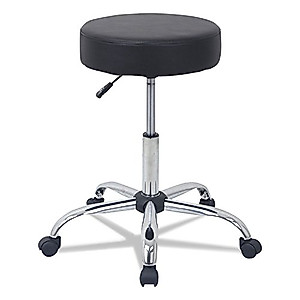 Alera ALEUS4716 19.69 in. to 24.80 in. Seat Height Height Adjustable Backless Lab Stool - Black