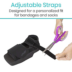 Vive Wedge Post-Op Shoe - Offloading Boot for Heel or Ankle Pain - Medical Foot Recovery for Bone or Soft Tissue Surgery, Fracture, Plantar Fasciitis, Ulcerations, Feet (Men's 7-9, Women's 8.5-10)