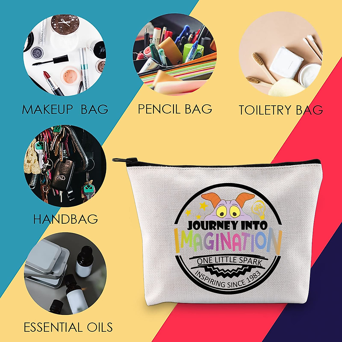 MNIGIU Figment Cosmetic Bag for Women and Girls