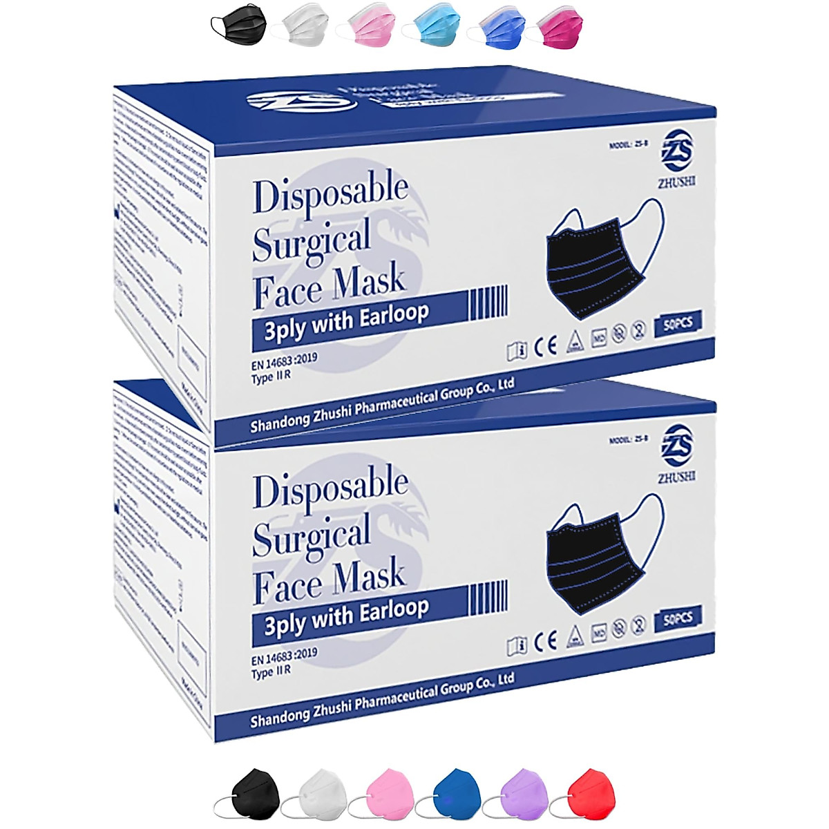 FLTR General Use Face Mask, Black, 75 Count 75 Count (Pack of 1)