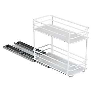 HOLDN’ STORAGE Pull Out Spice Rack Organizer for Cabinet, Heavy Duty-5 Year Limited Warranty- Slide Out Spice Rack 4.5" W -Fits Spices, Sauces, Cans etc. Requires at least 4.9” Cabinet Opening